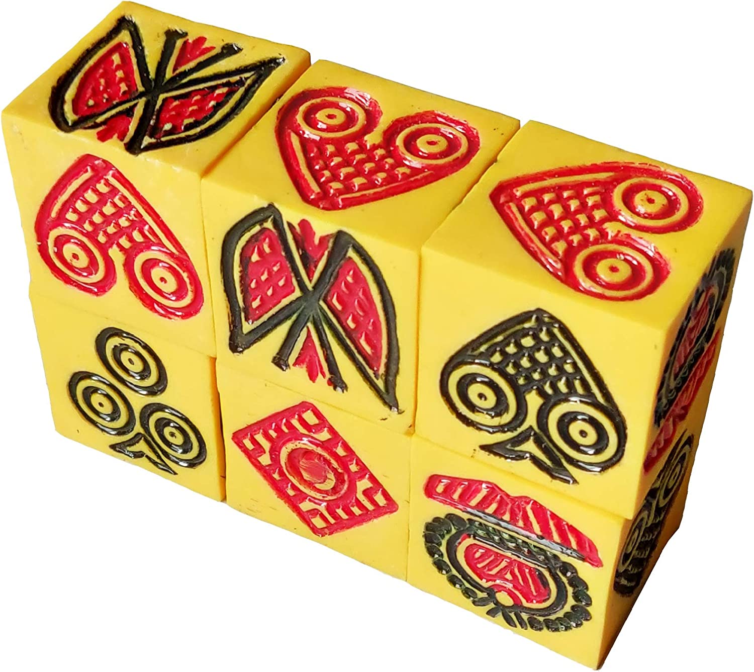 Full Set of Dice Game | Langur Burja | 1.25 Inch | Pasal Dices - Crown ...