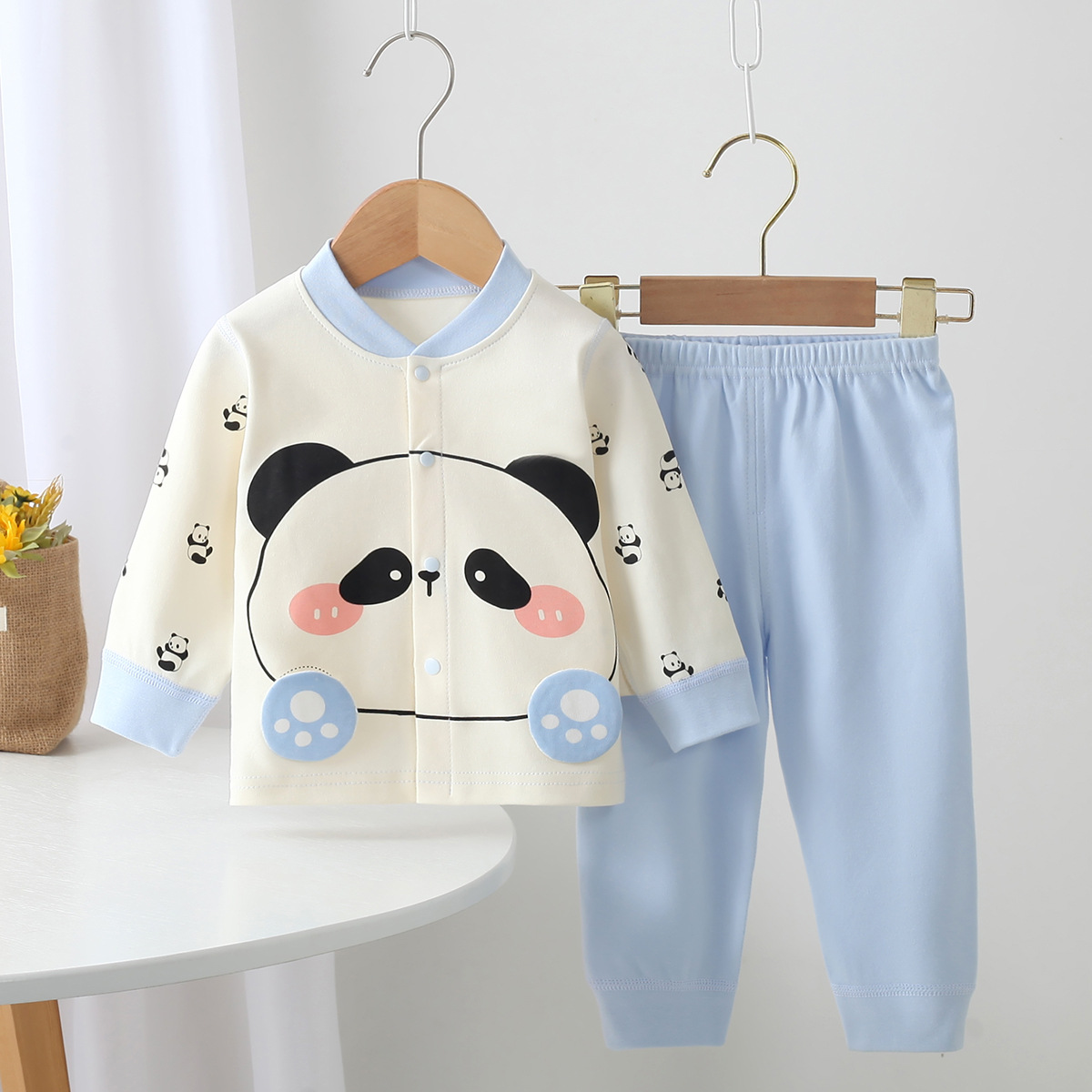COZYKIDS - Kids Unisex Panda Pattern Cotton 2 Pcs Clothes Set | Daraz ...