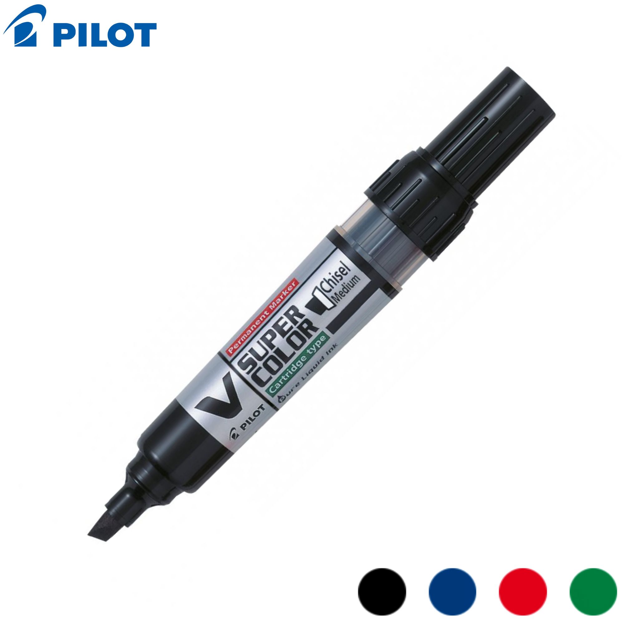 Pilot V Super Color Permanent Marker Cartridge System Chisel Tip (2 Pcs ...