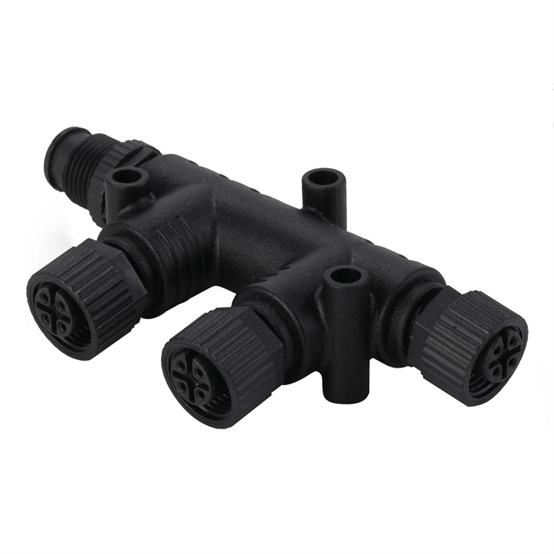 NMEA 2000 T Connector 4 Port 5Pin M12 Thread IP67 NMEA 2000 (N2k) (Tee ...