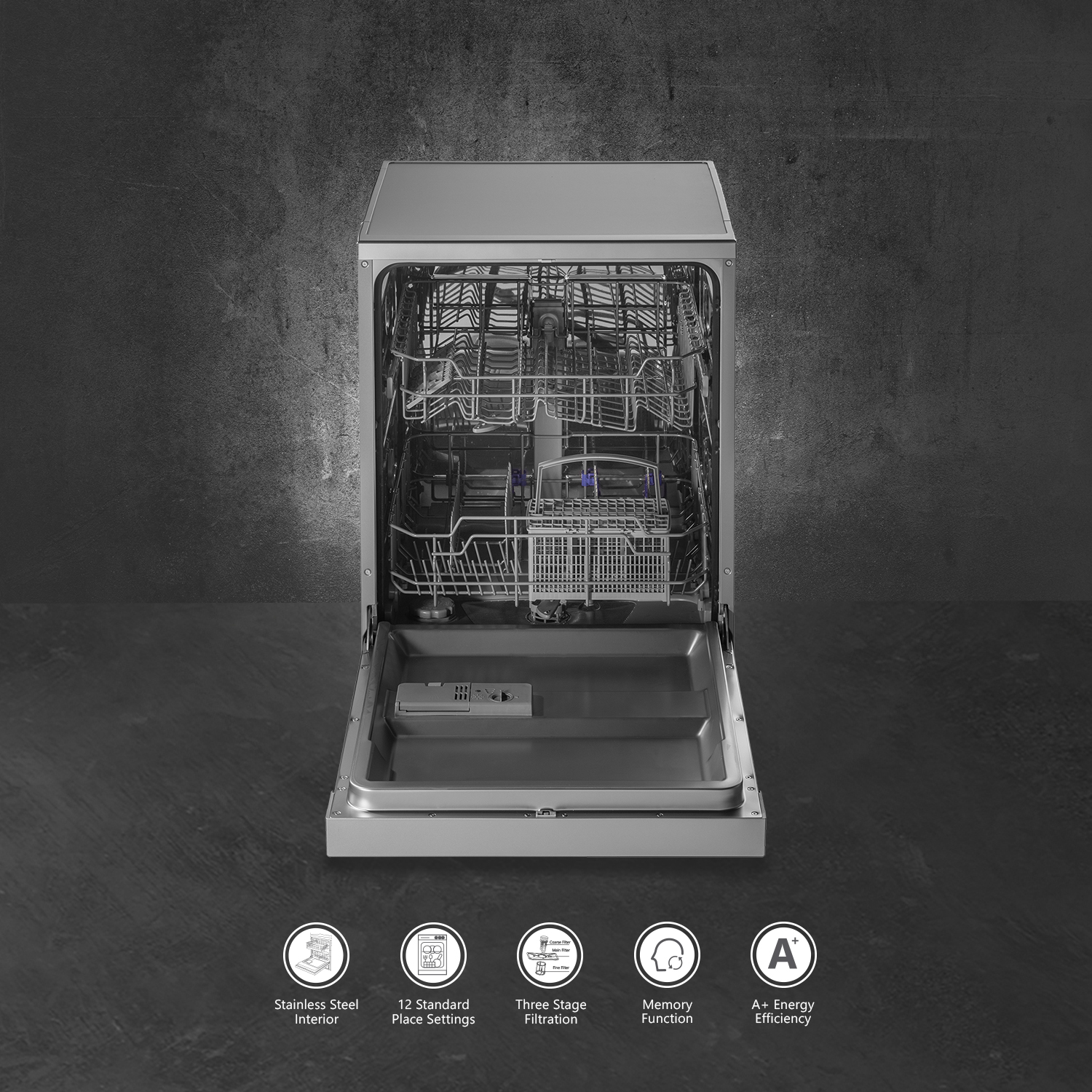 KAFF Free standing Dishwasher | DW CENTRA 60 | Three Stage Filtration ...