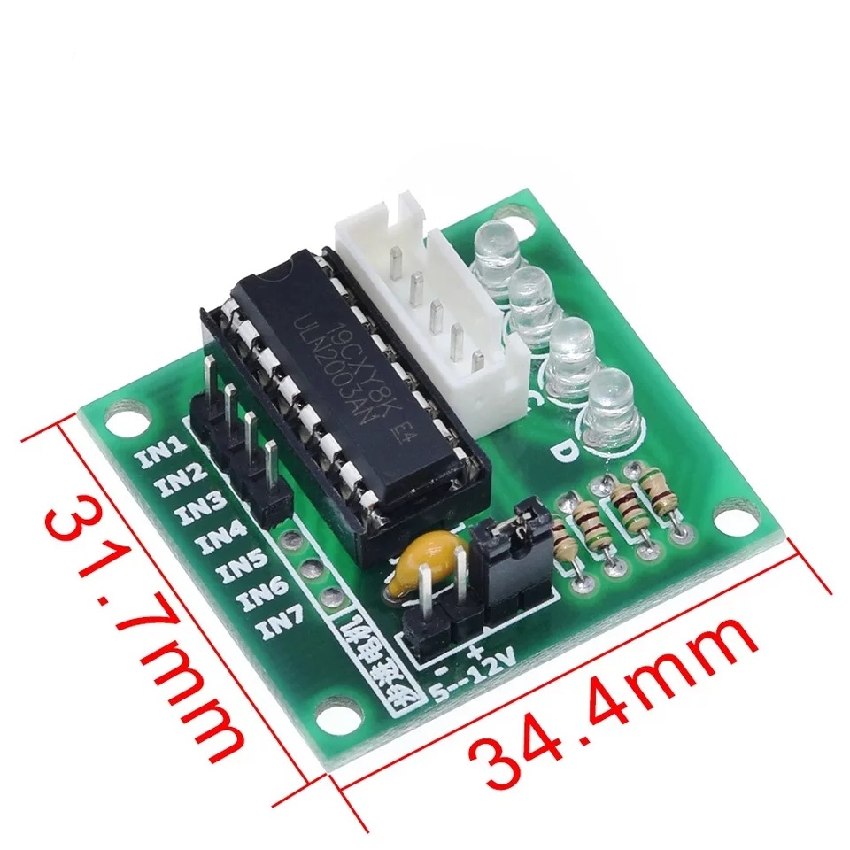 5V 12V 28BYJ-48 Stepper Motor 4 Phase DC Gear Stepper ULN2003 Driver Board for arduino DIY Kit ...