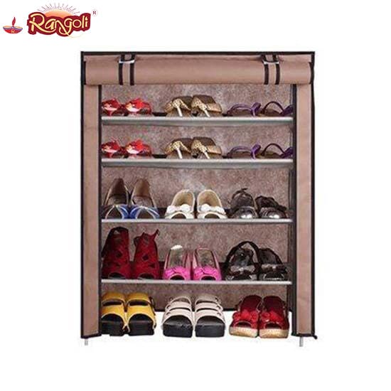 Rangoli 4 Layers Portable And Folding Shoe Rack (60 X 30 X 72 Cms ...