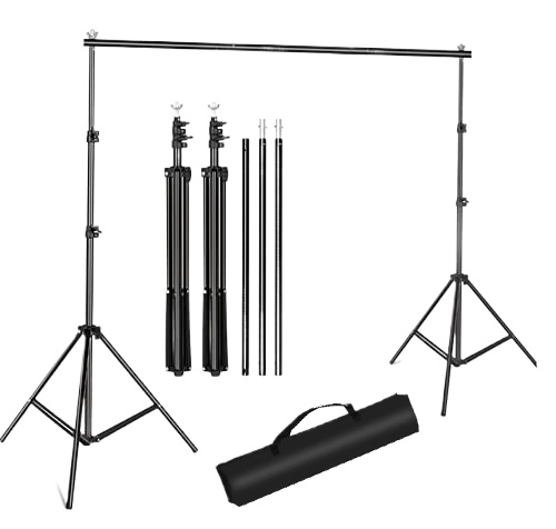 9x9ft Green Screen Studio Background Stand Set For Backdrop Photography ...