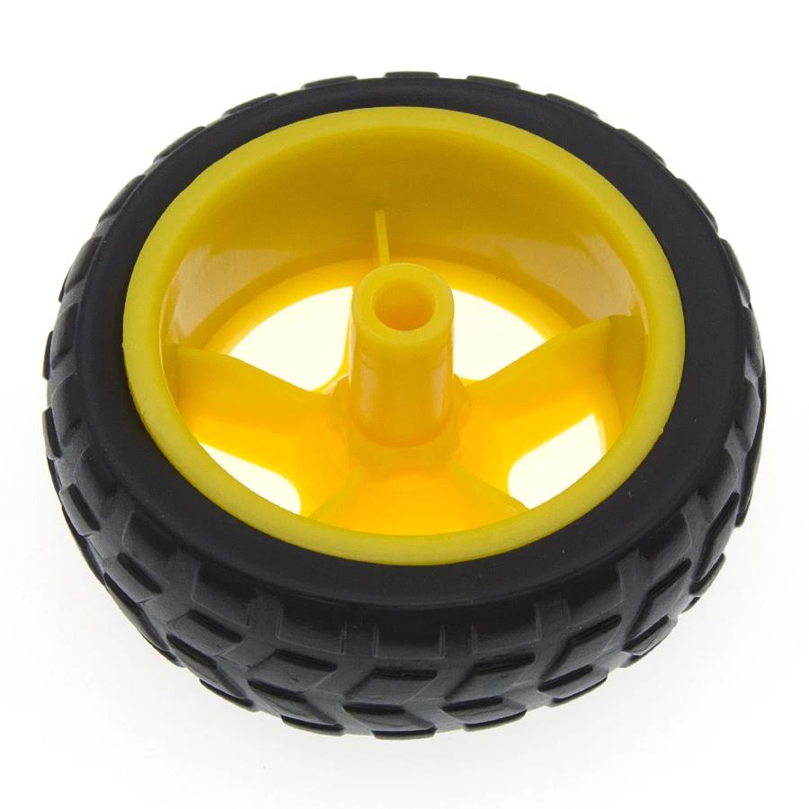 DC Motor Wheel Kit Plastic TT Motor Tire Wheel 3-6V Dual Shaft Gear ...