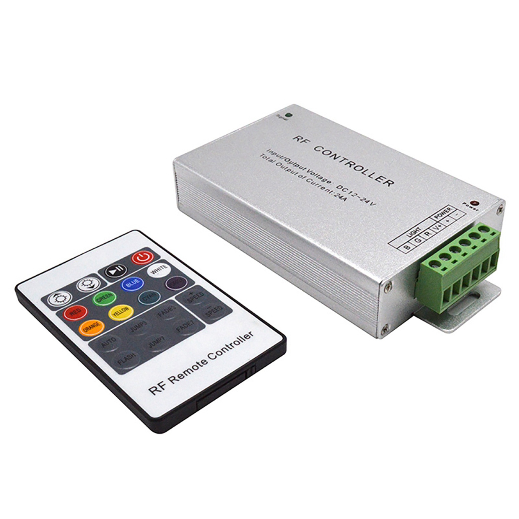 5X LED Controller 12-24V Low Pressure RF Colorful 20-Key Remote Control ...