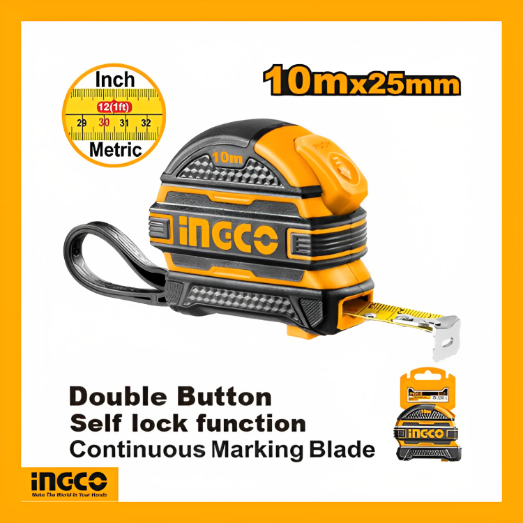 Ingco Steel Measuring Tape 10m HSMT081025 | Daraz.com.np
