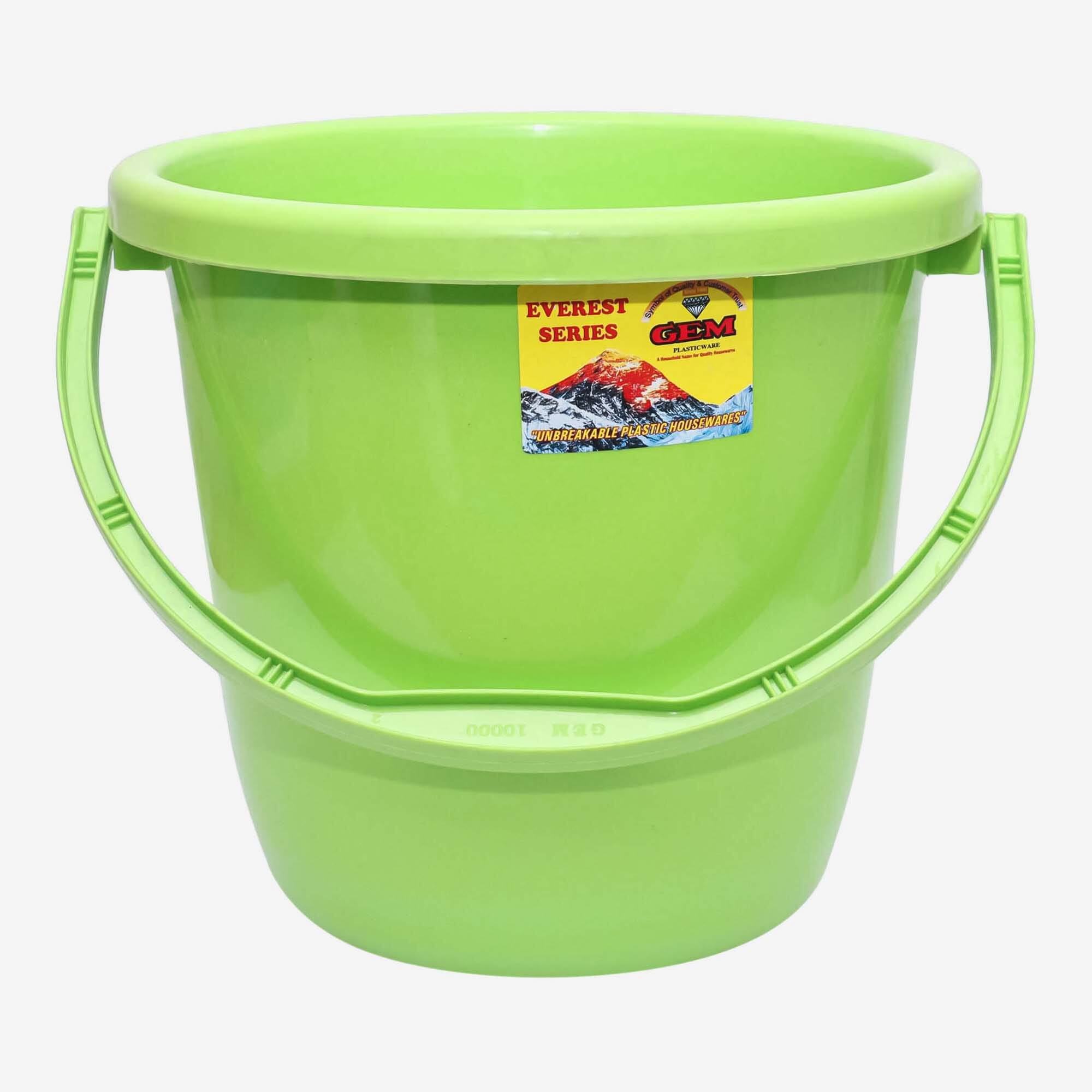 Gem Plasticware Everest Bucket (Unbreakable) 10000 Green-10 Ltr | Daraz ...