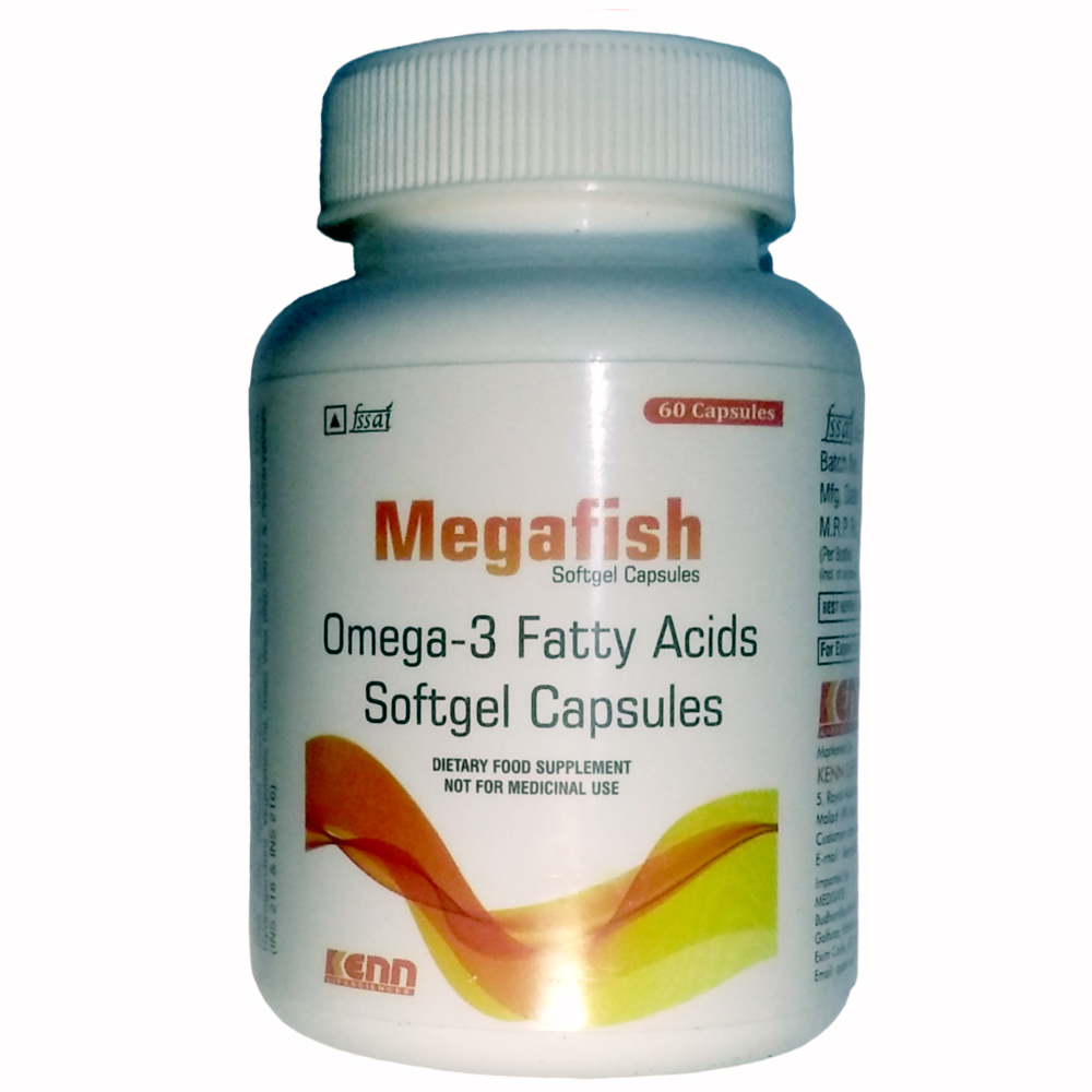 Omega 3 Capsule - Imported From India, 1000mg Fish Oil With 330 mg EPA ...
