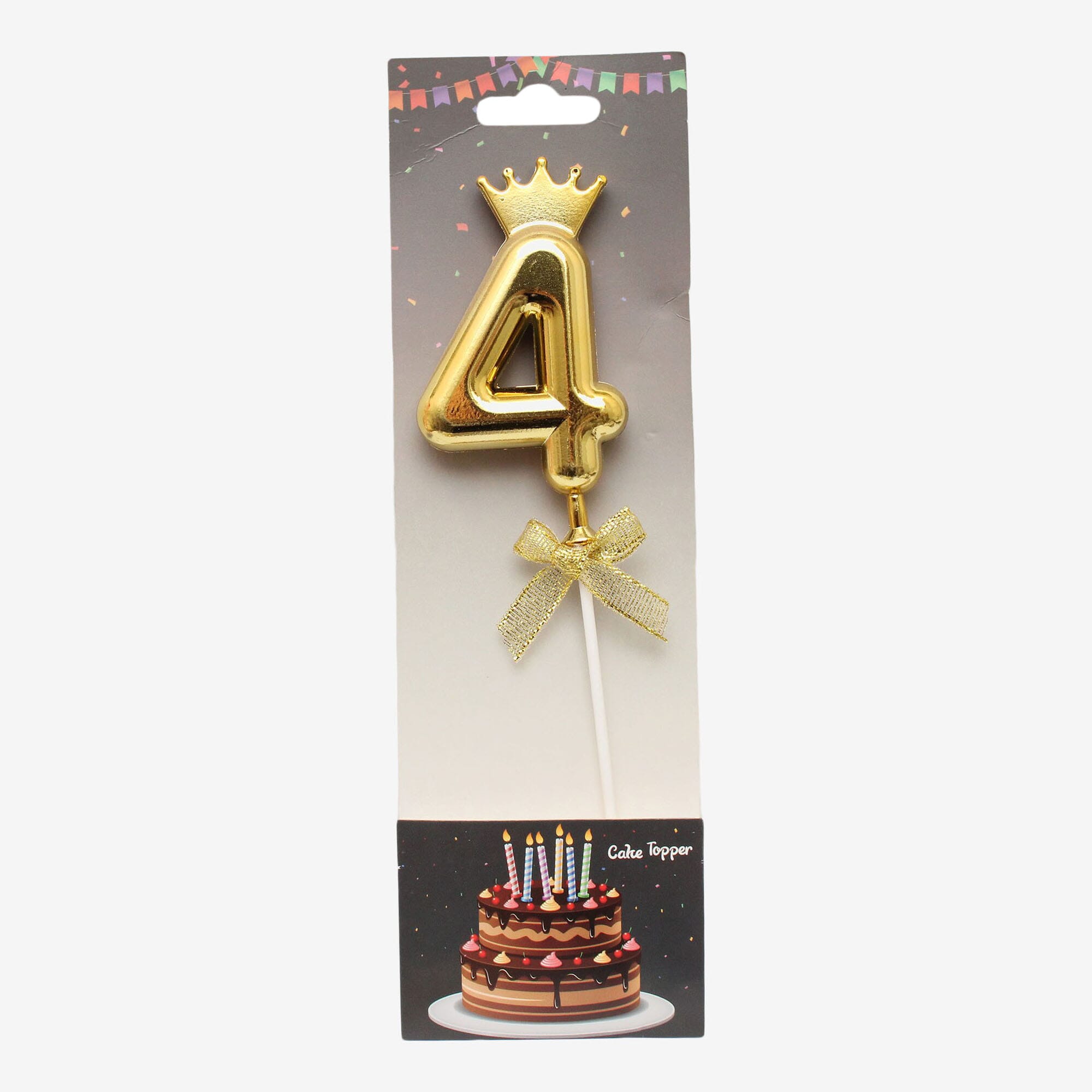 Golden Color Cake Topper NO 4. | Daraz.com.np