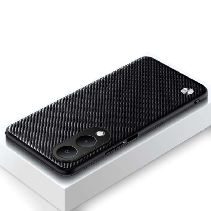 Vantime Case for vivo Y17s 4G Matte Carbon Fiber PU Leather Shockproof ...