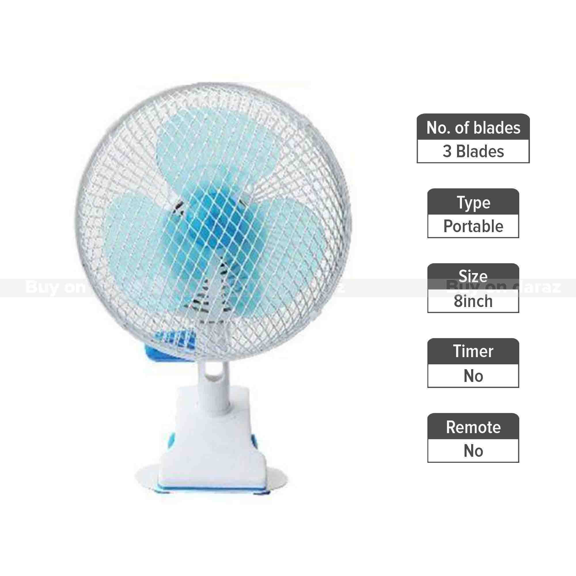 Portable Table And Clip Fan 180Mm | Daraz.com.np