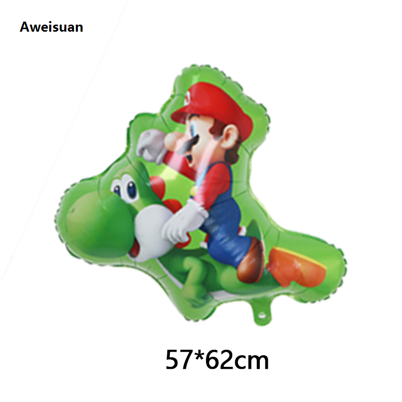 Aweisuan 145PCS Super Bros Mario Themed Party Balloon Arch Kit Red ...