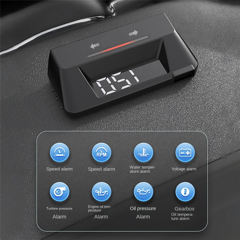 1 PCS S100 Dual Display HUD Head-Up Display Black Plastic Vehicle ...