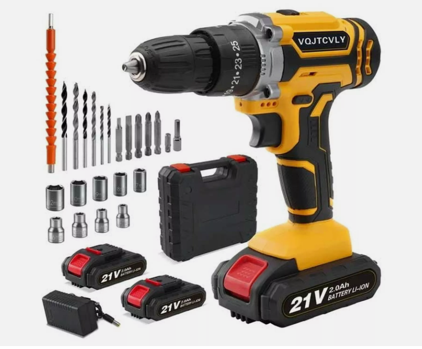 Dan Iron Tool 21 Volt Powerful Drill Machine Screwdriver With Free ...