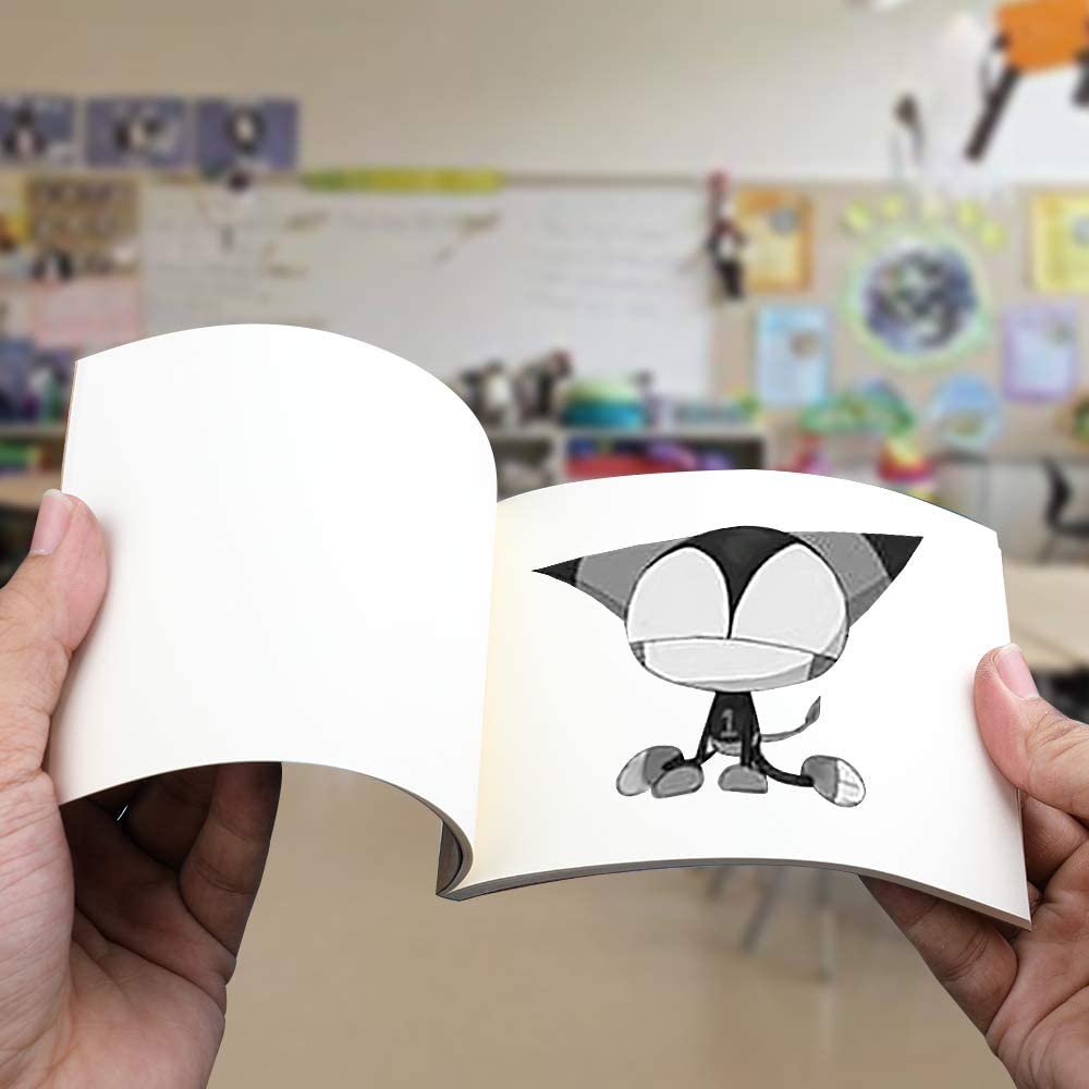 Blank Flipbook for Animation, Sketching, and Cartoon Creation, 4" x 5. ...