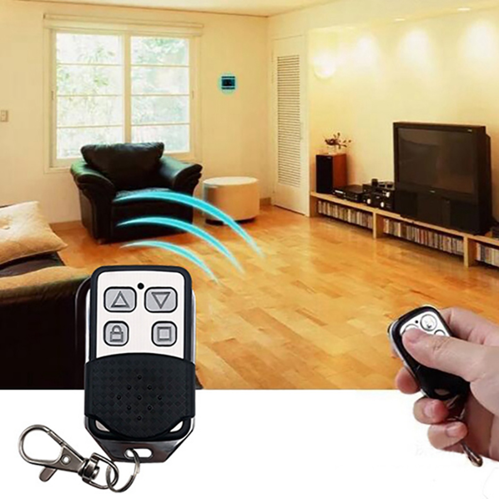 4X 4 Button Electric Garage Door Opener Wireless Remote Control 433MHZ Igniter Wireless Radio ...