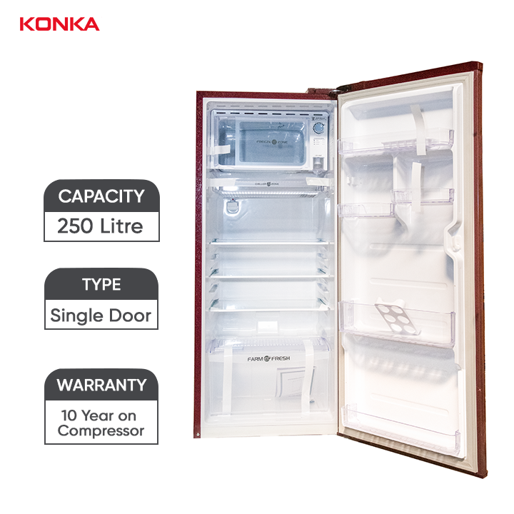KONKA 250 Liters Refrigerator Single Door ( KRDF 250 GRF ) | Daraz.com.np