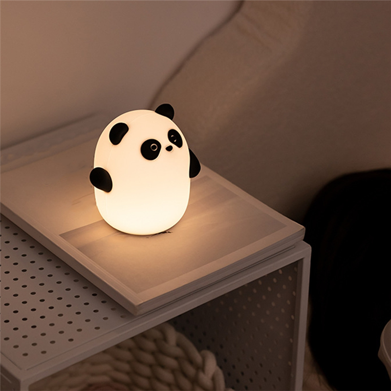 Panda Night Light Cute Squishy Dimmable Touch Animal Lamp 3 Level LED ...