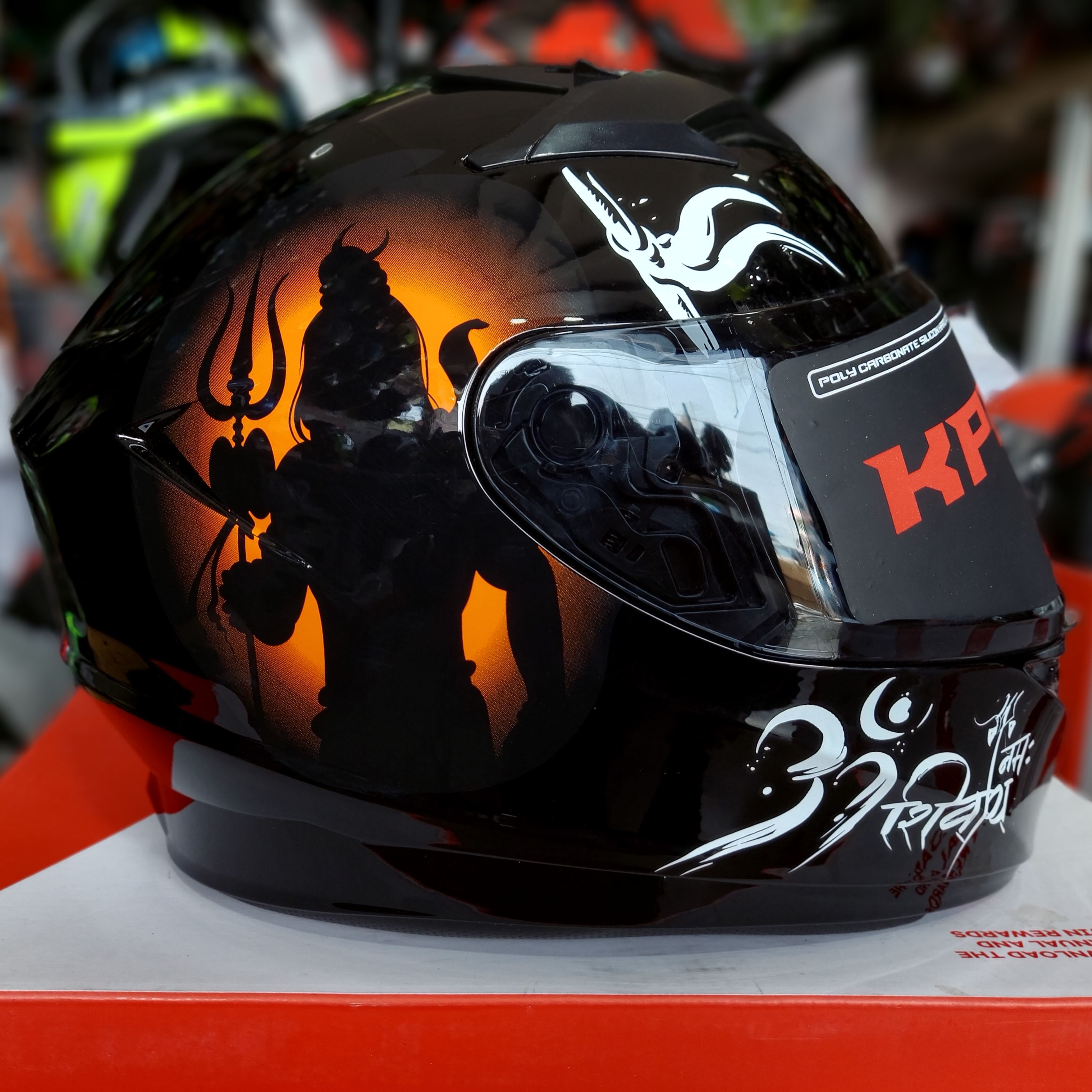 KPI KH7s Mahadev Full Face Single Visor Helmet for Bike | Mahadev ...