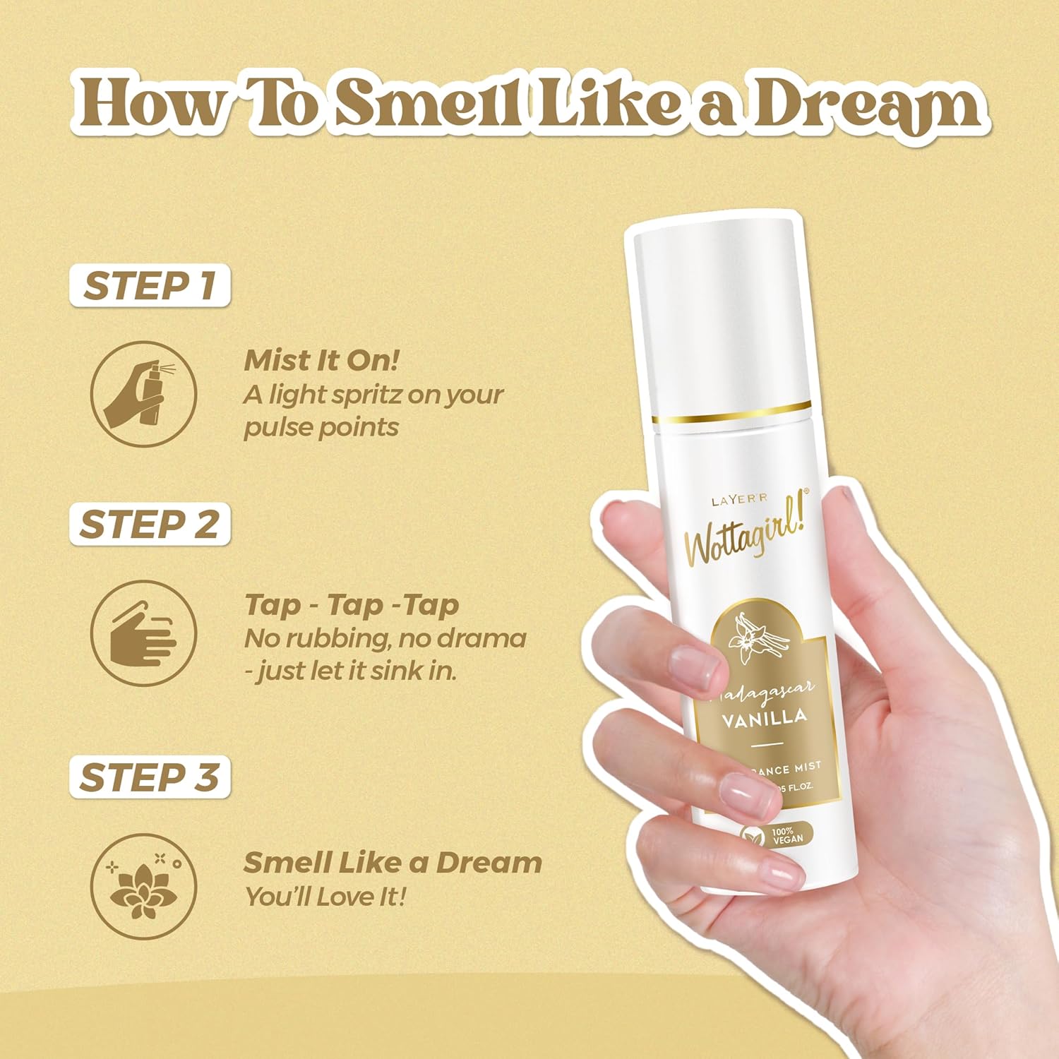 Wottagirl Madagascar Vanilla Fragrance Mist 120 ml Layer Wottagirl ...