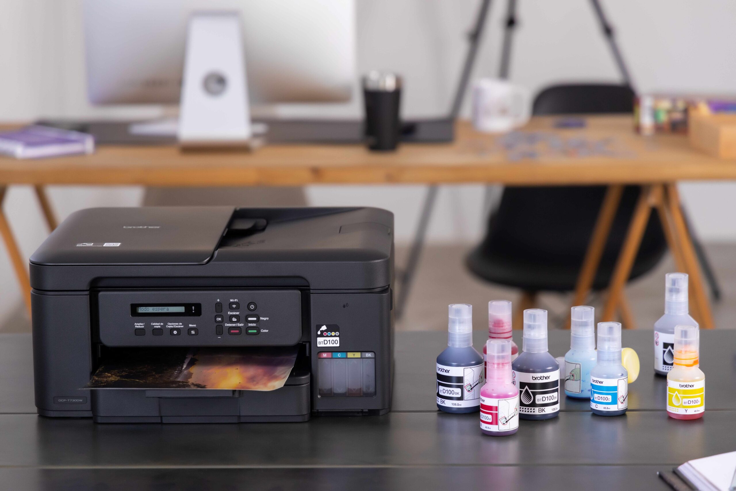 Brother All in One Printer DCP-T730DW Color Inktank Printer (Print/Copy ...