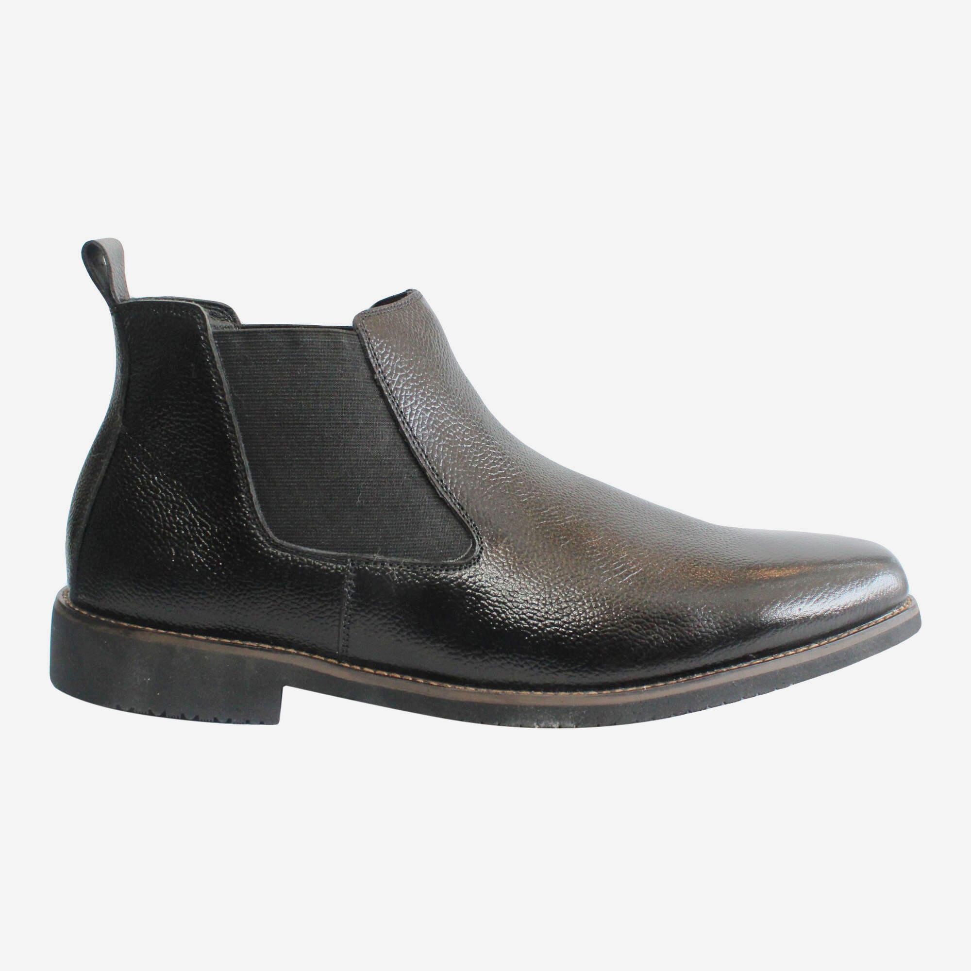 Black Leather Plain Design Chelsea Boot For Men | Daraz.com.np