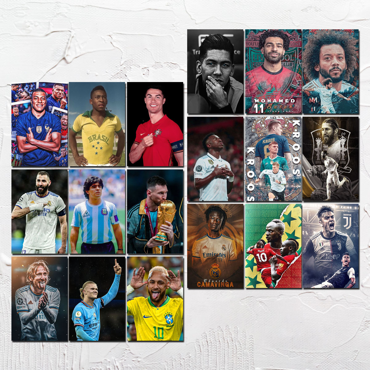 Football Players Mini Poster size 6 inch x 4 inch 18 pcs | Daraz.com.np