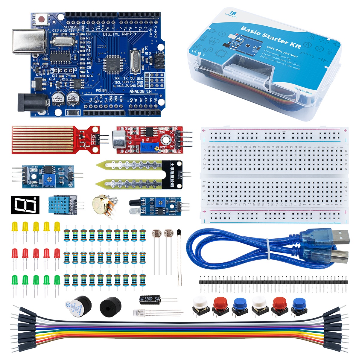 LAFVIN Basic Starter Kit for Arduino Uno R3 Projects Electronic ...