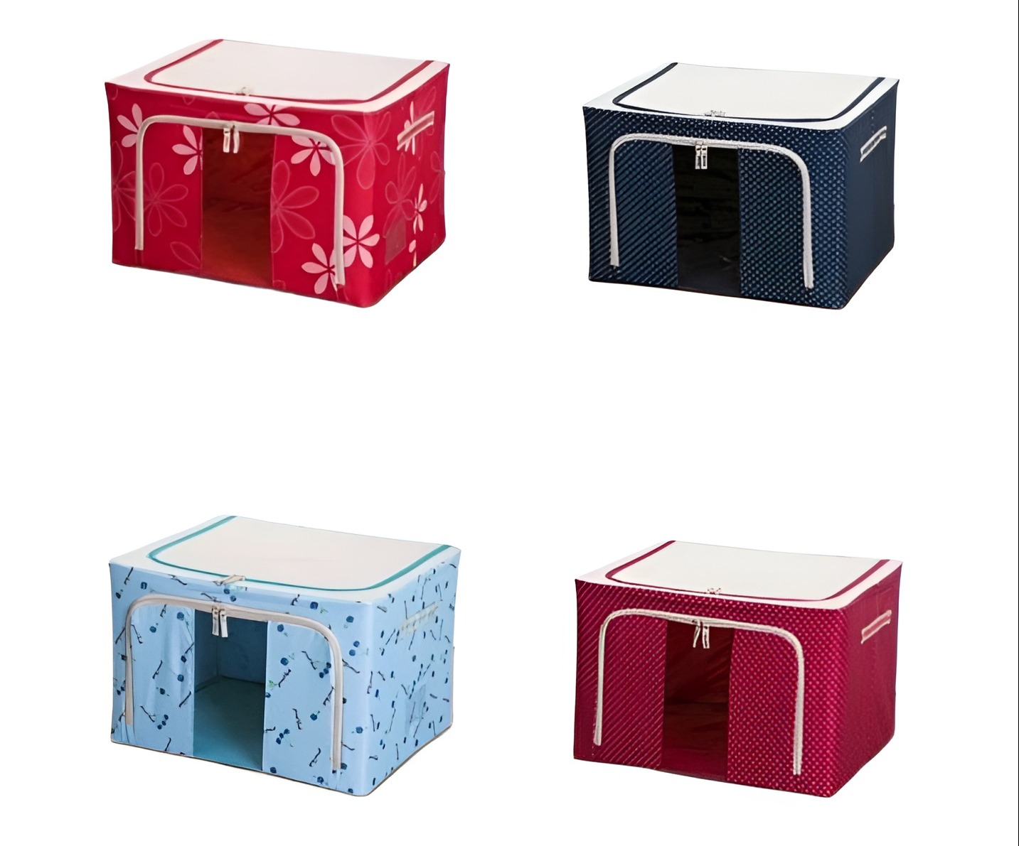 Pack Of 2 Storage Box Foldable Large Capacity Oxford Cloth Clothes ...