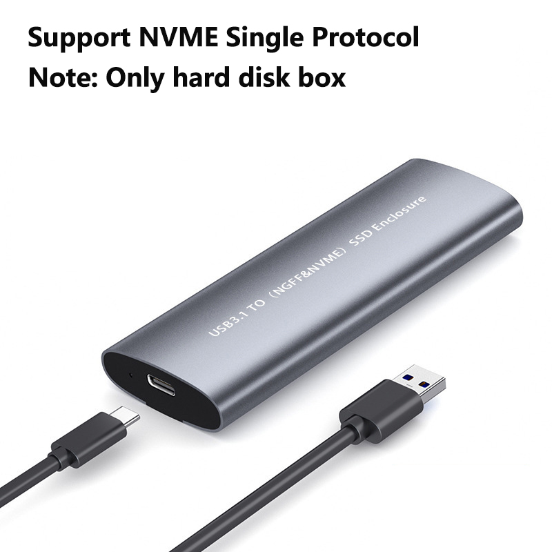 M.2 NVME NGFF Dual Protocol SSD Case USB Type C HDD Box 10Gbps Enclosure Hard Disk Box Universal ...