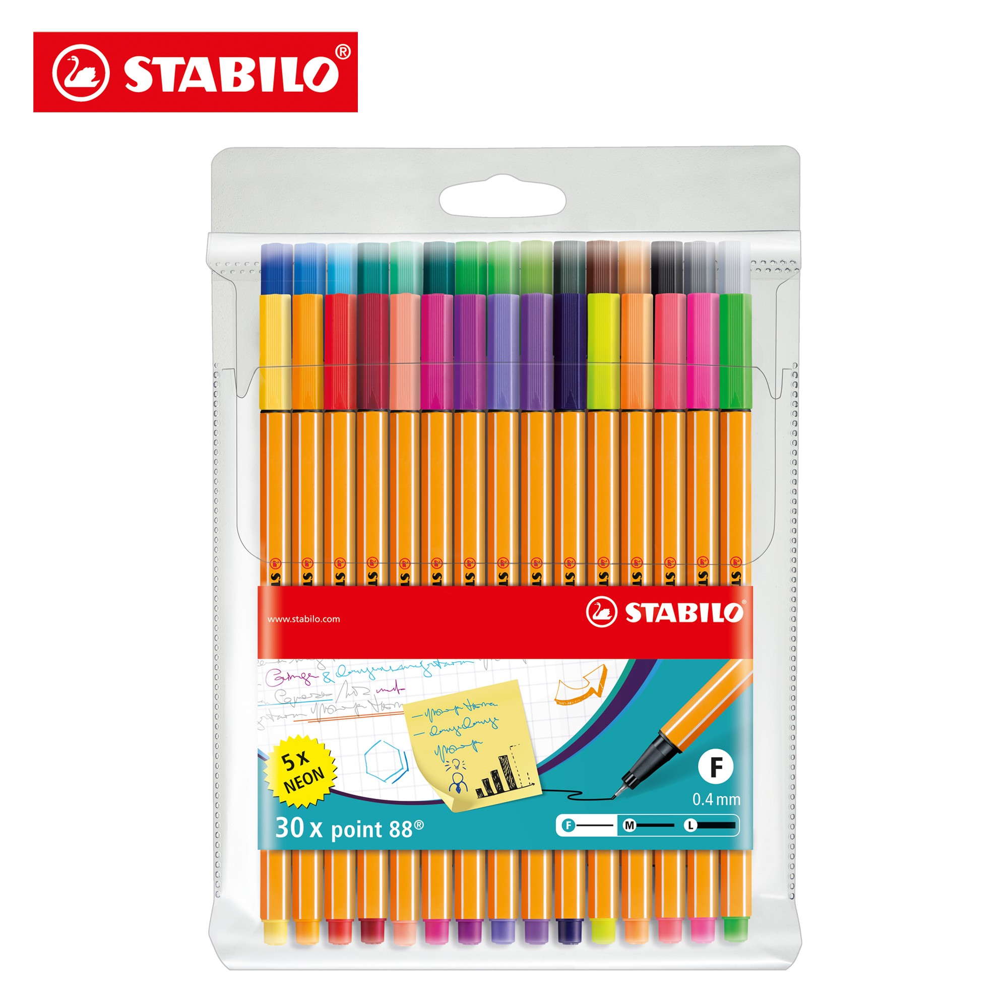 STABILO Point 88 Fineliners (30 pcs pack) By KitabKalam | Daraz.com.np