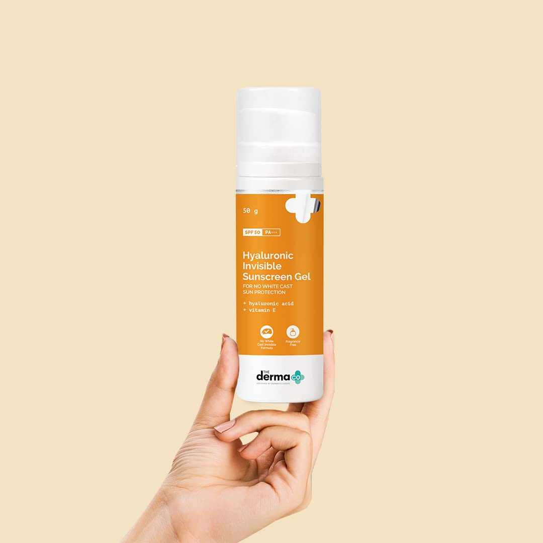 The Derma Co Hyaluronic Invisible Sunscreen Gel with Hyaluronic Acid ...