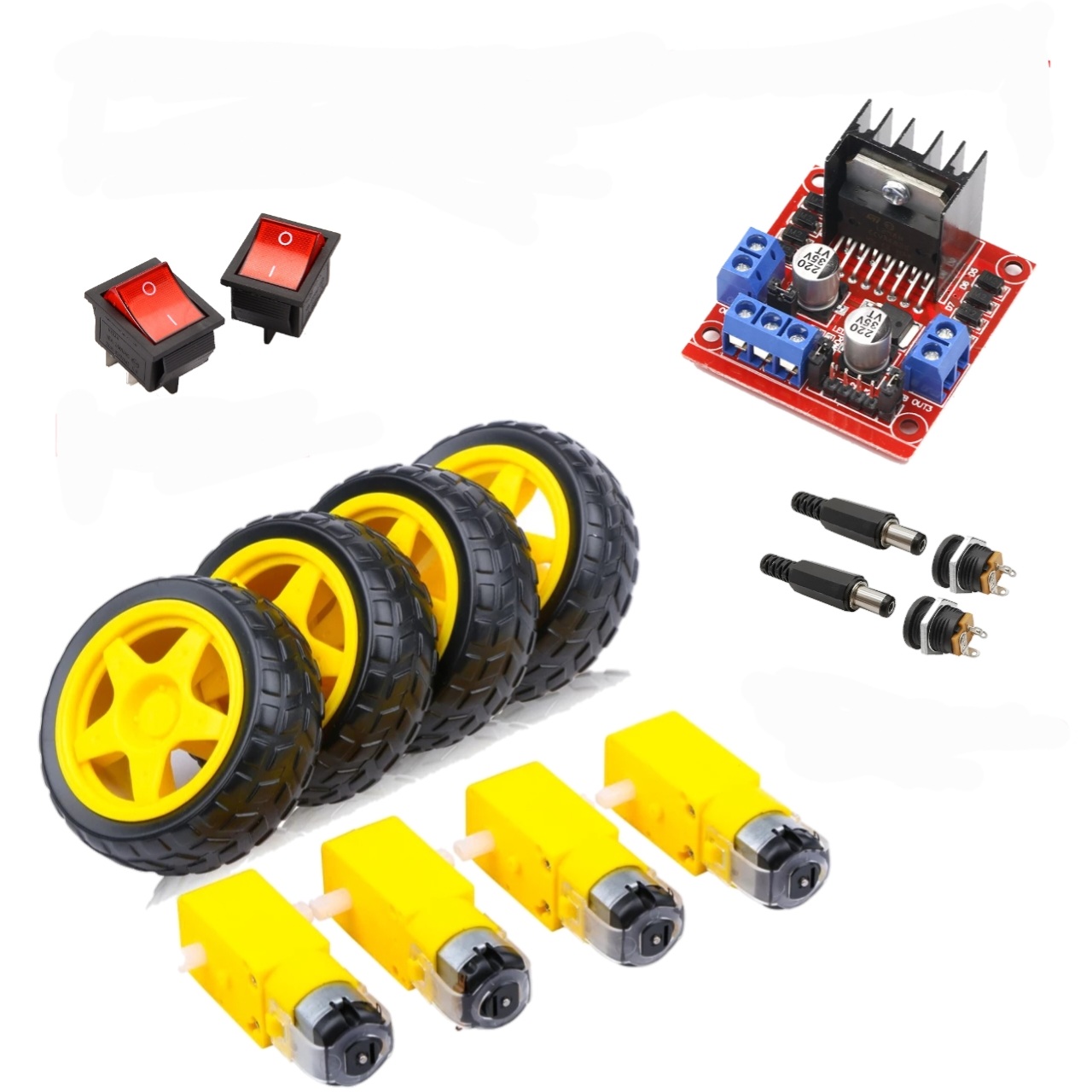 Arduino Robot Car Set T Motor Yellow Bo Motor With Bo Wheel | Daraz.com.np
