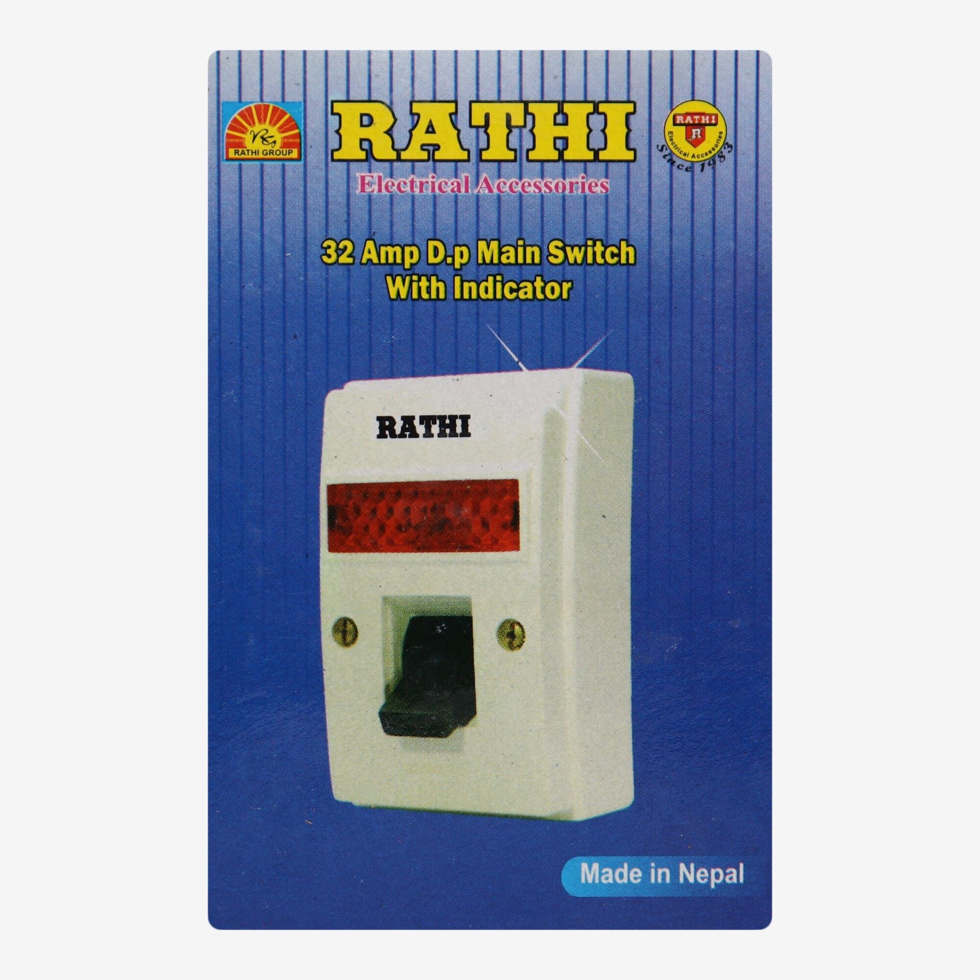 Rathi 32 Amp D.P Main Switch With Indicator (Ivory) | Daraz.com.np
