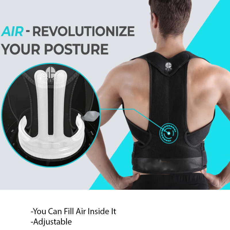 Air Fill Up Air Posture Pro Belt with Adjustable Back Brace Posture ...