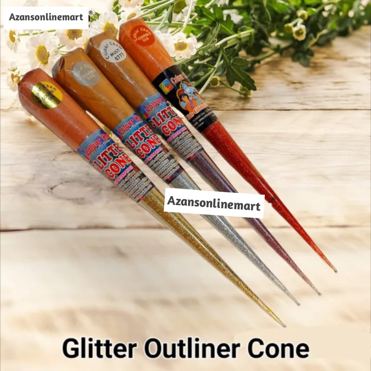 Bizzy Colour Chem Set Of (6-12-18) Pure Sparkle Glitter Gutta Cone ...