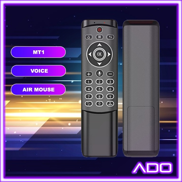 MT1 Backlit Gyro Wireless Fly Air Mouse 2.4G Smart Voice Remote Control ...
