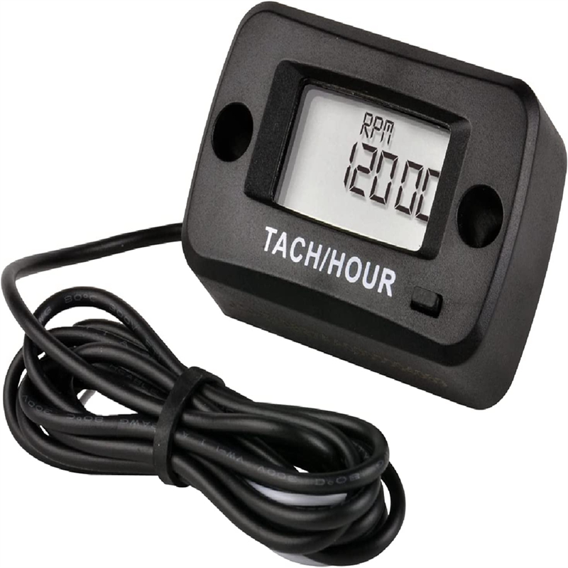 NCANRUI Digital Tach/Hour Meter Gauge with Maintenance Reminder,Water ...