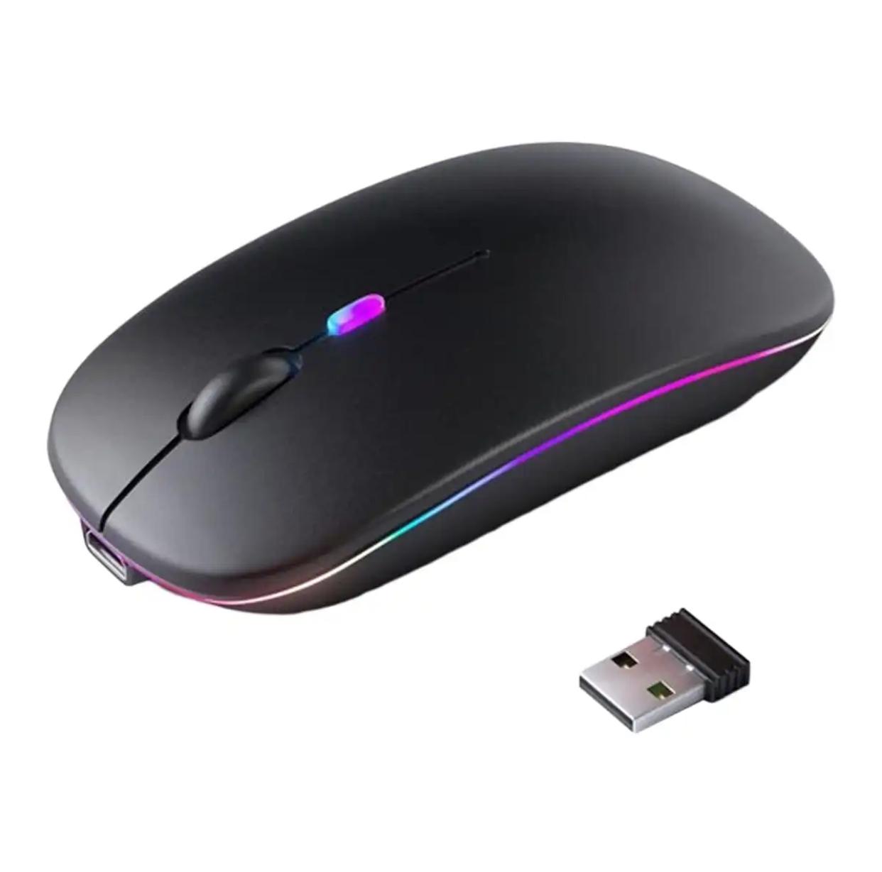 Dual Rechargeable Bluetooth and 2.4G Wireless Mouse 2 in 1 Mouse ...
