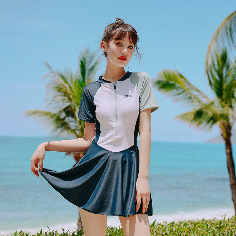 2024 new swimsuit women's one-piece sports hot spring swimsuit ins ...