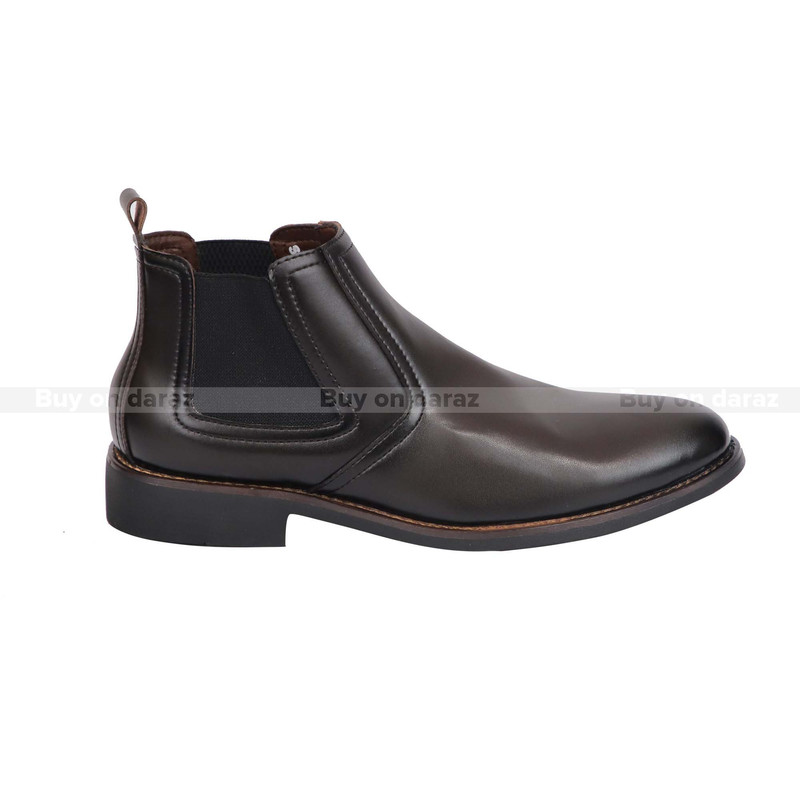 Brown Fiber Half Boots For Men | Daraz.com.np