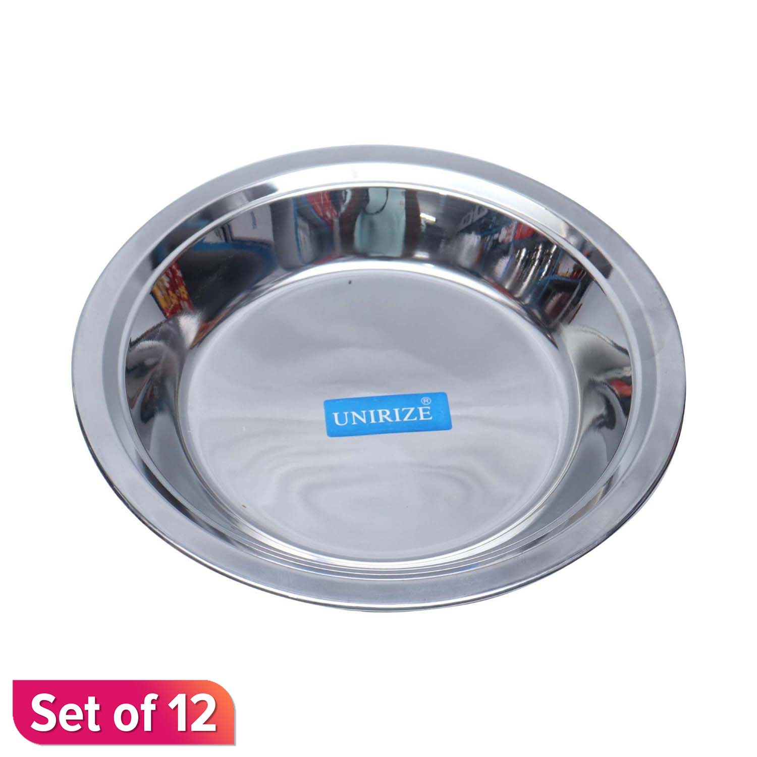 Unirize Stainless Steel Dinner Plate, 9.5", 12 Piece | Daraz.com.np