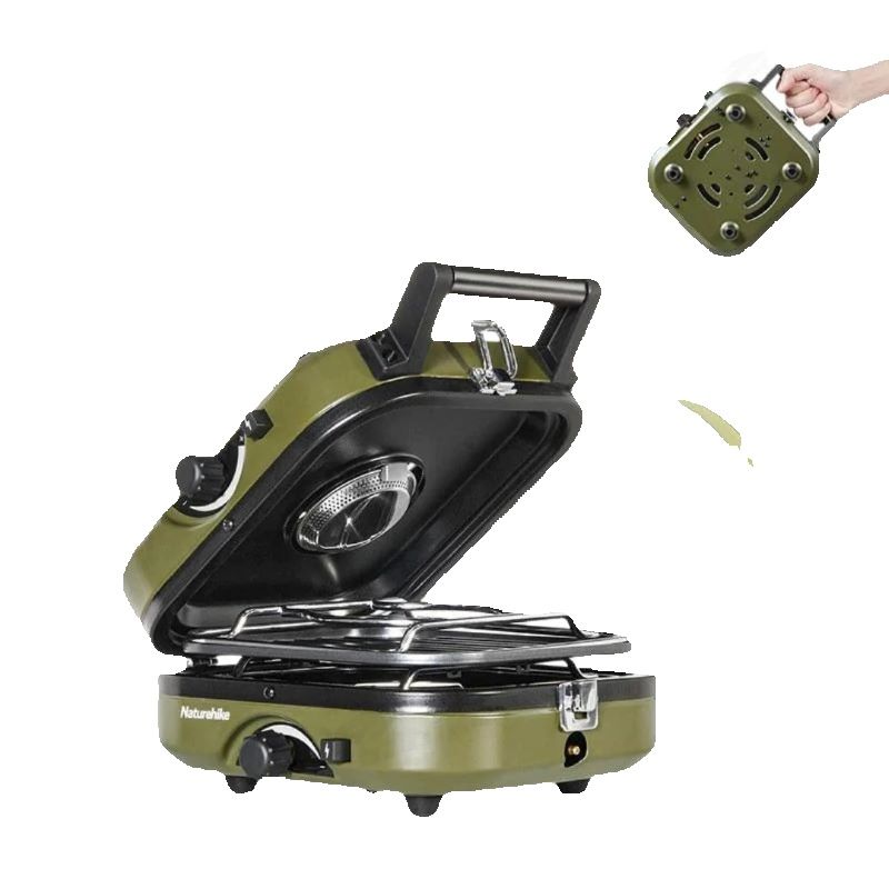 Naturehike Phantom Double Burner Folding Gas Stove With Grill Plate ...