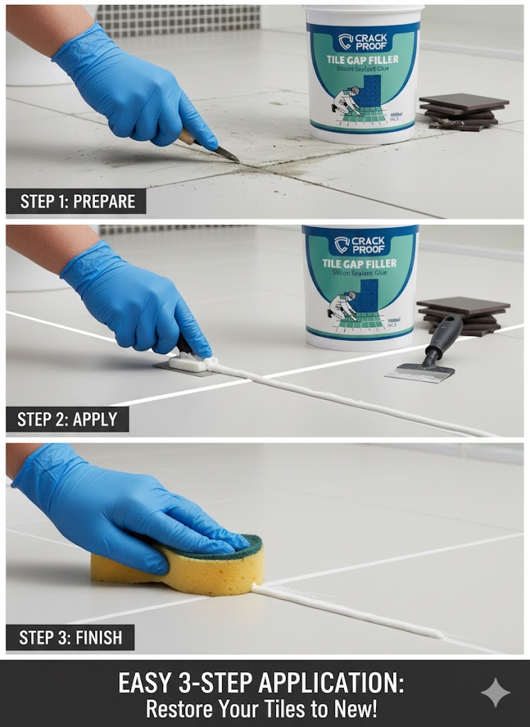 Crack Proof Tile And Wall Gap Filling Sealant- 1 Liter | Daraz.com.np