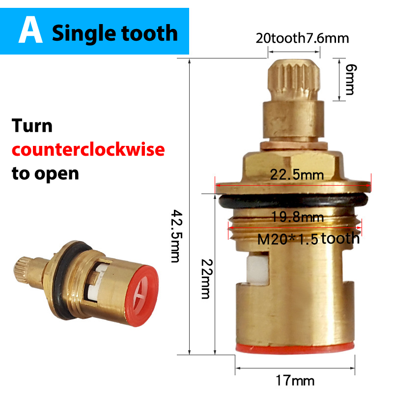 2 Pcs Faucet Cartridge 1/2" Water Mixer Inner Tap BSP Disc Valve ...