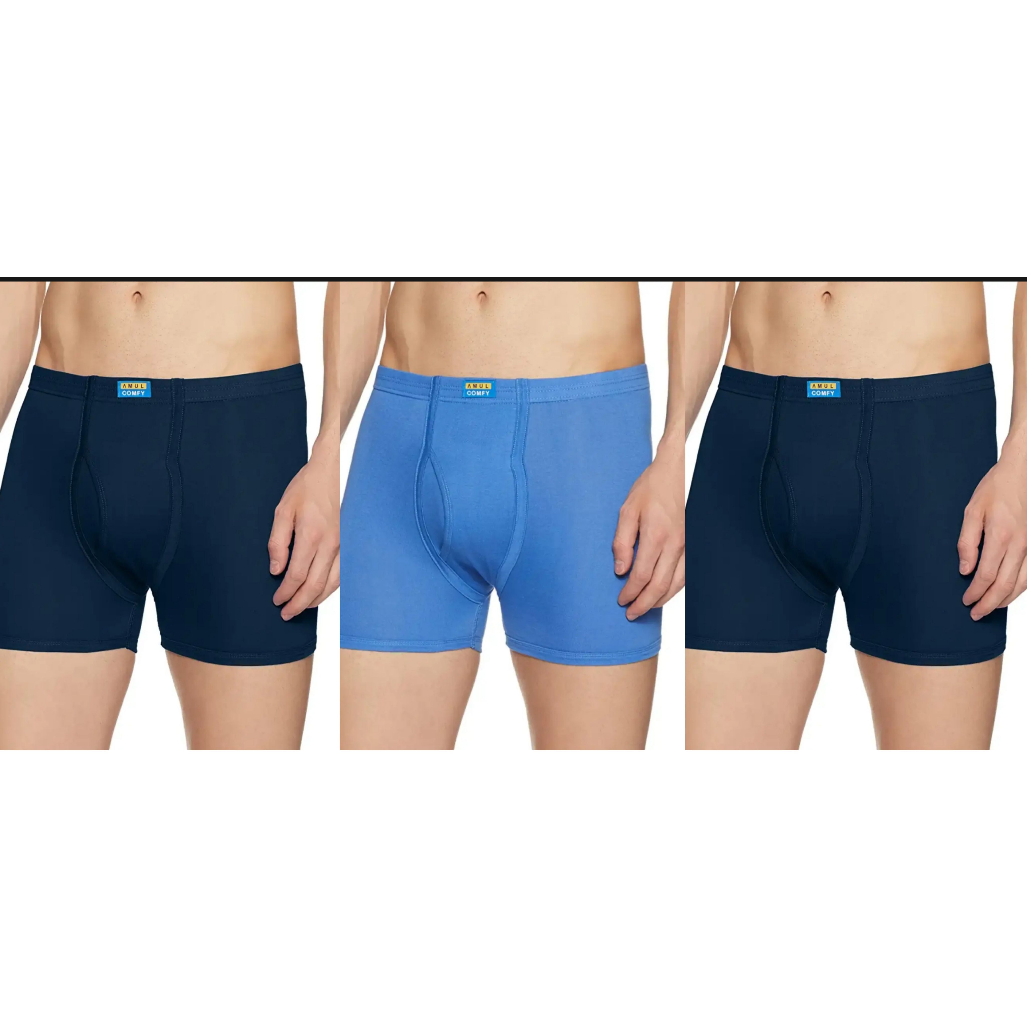 Amul Comfy Long Cotton Fine Trunk Underwear For Men (Pack of 3) | Daraz ...