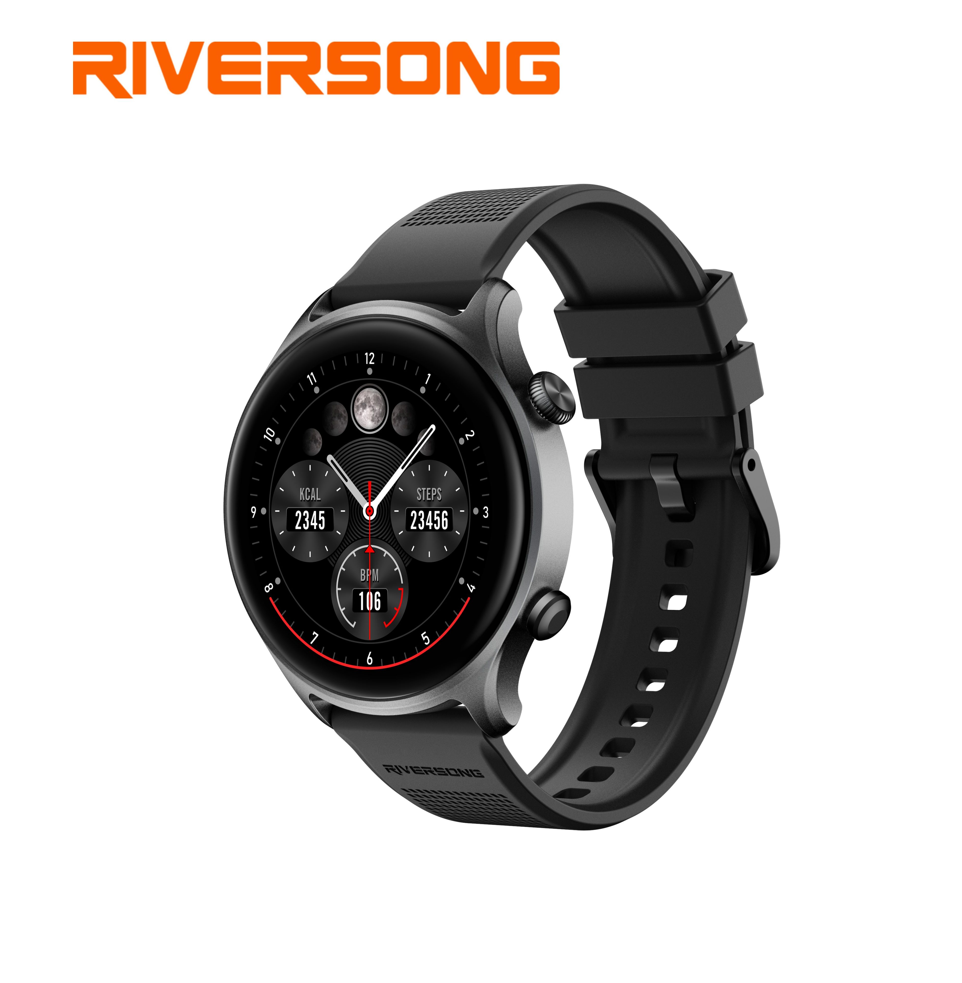 Riversong Motive 7C SmartWatch Circle| 1.52" Large High Resolution ...