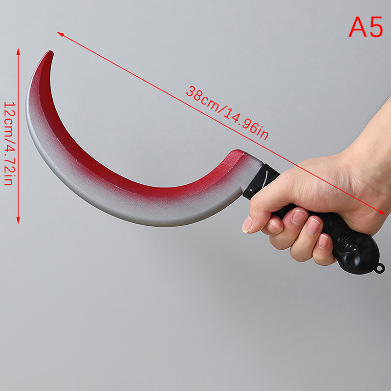 Decorative Bloody Axe Realistic Looking Plastic Halloween Fake Machetes ...