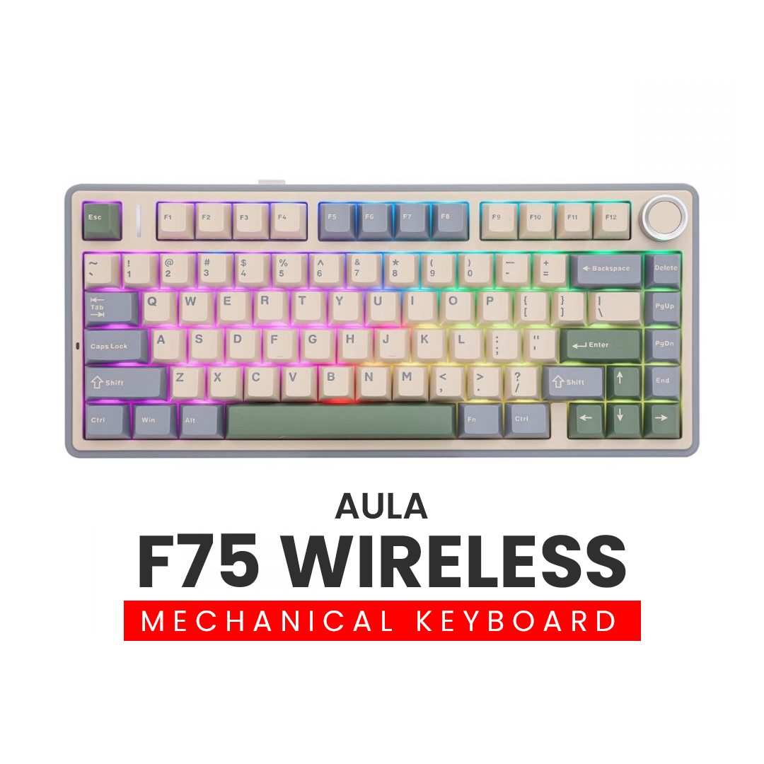 AULA F75 75% Hot Swappable Wireless Gaming Mechanical Keyboard, Gasket ...